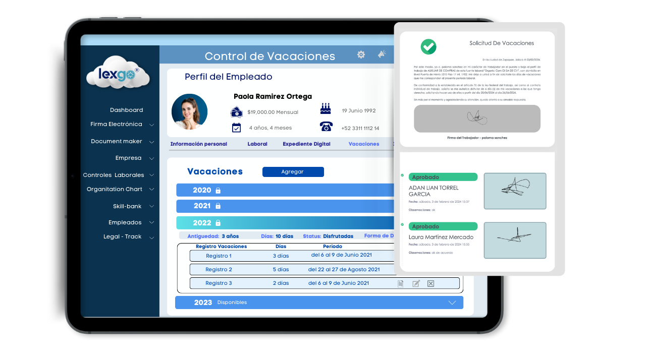 Lexgo® es una plataforma integral enfocado al area de Recursos Humano ...